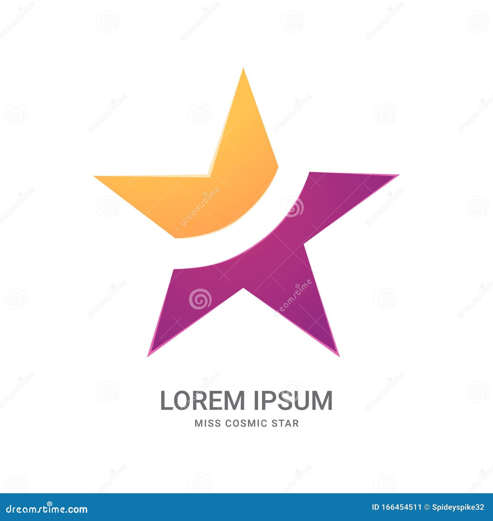 Abstract Orange Purple Star. Vector Illustration Stock Vector ...