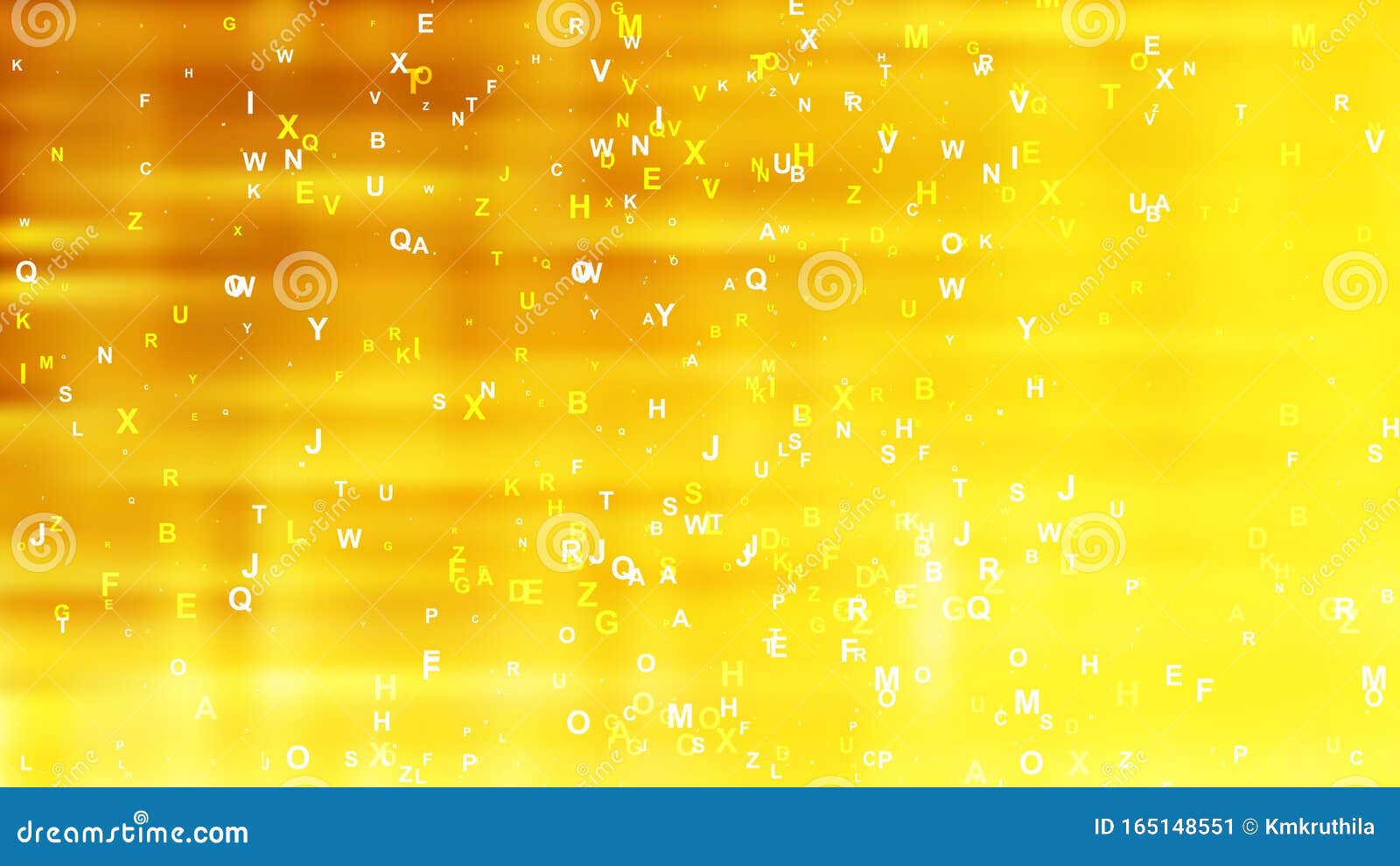 Abstract Orange Random Letters Background Stock Vector - Illustration ...