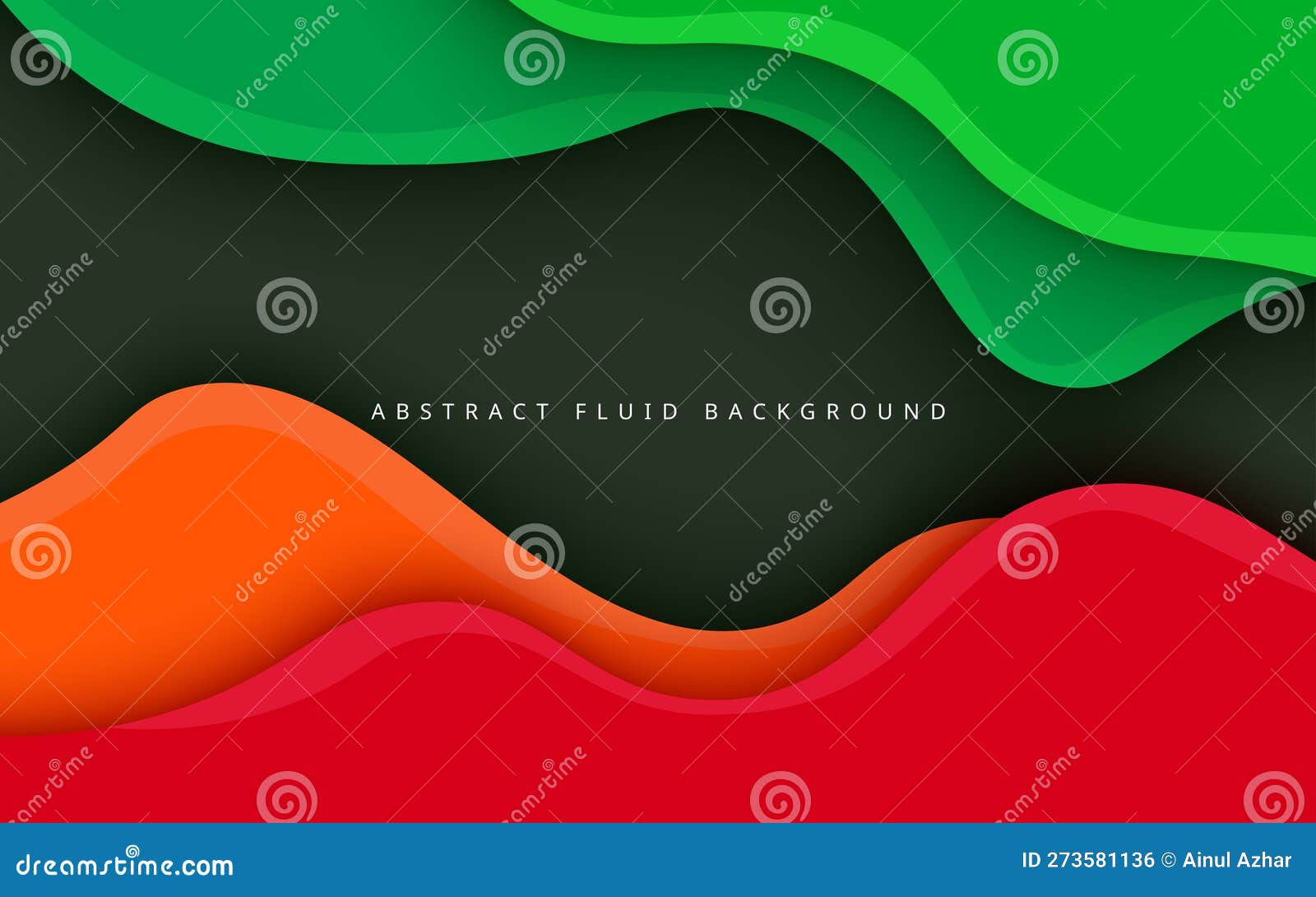 Abstract Orange, Red, Green Gradient Wavy Overlap Layers with Modern ...