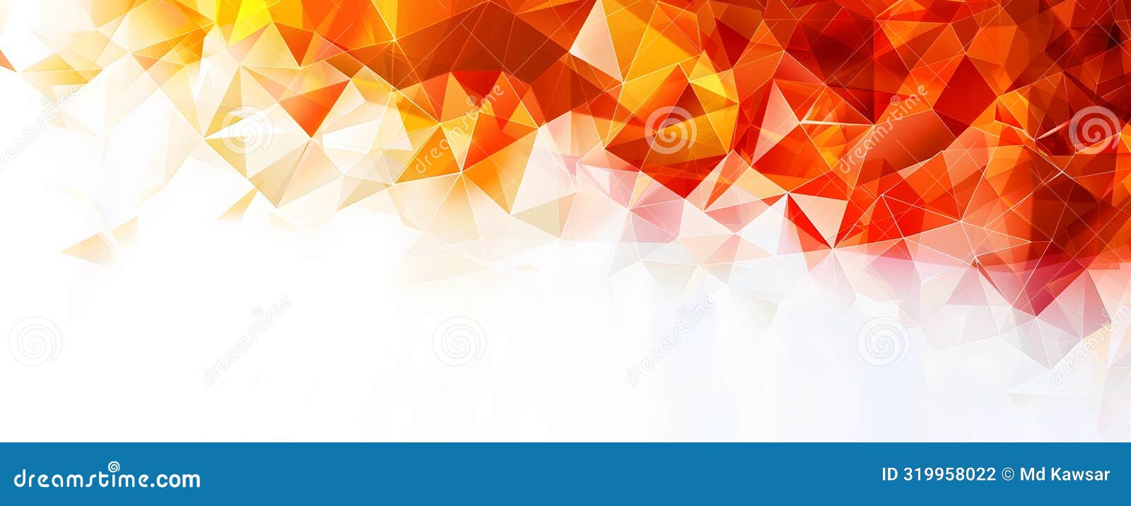 Abstract Orange and Red Triangle Pattern Banner Background Stock ...