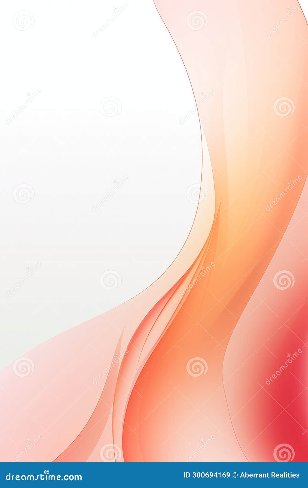 Abstract Orange and Red Wave Background with White Space for Text Stock ...