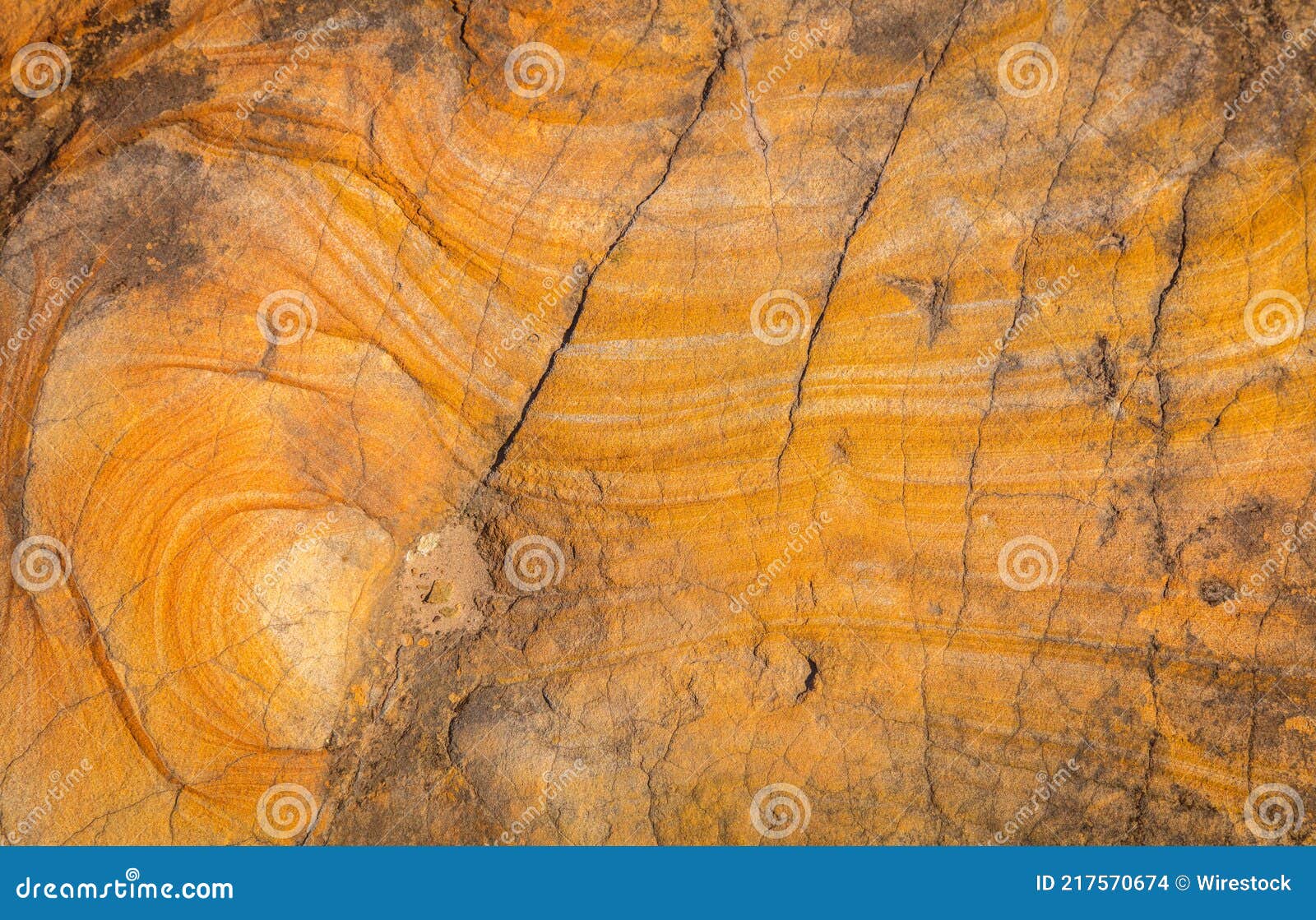 Abstract Orange Rock Texture with White Grain and Cracks in it Stock ...