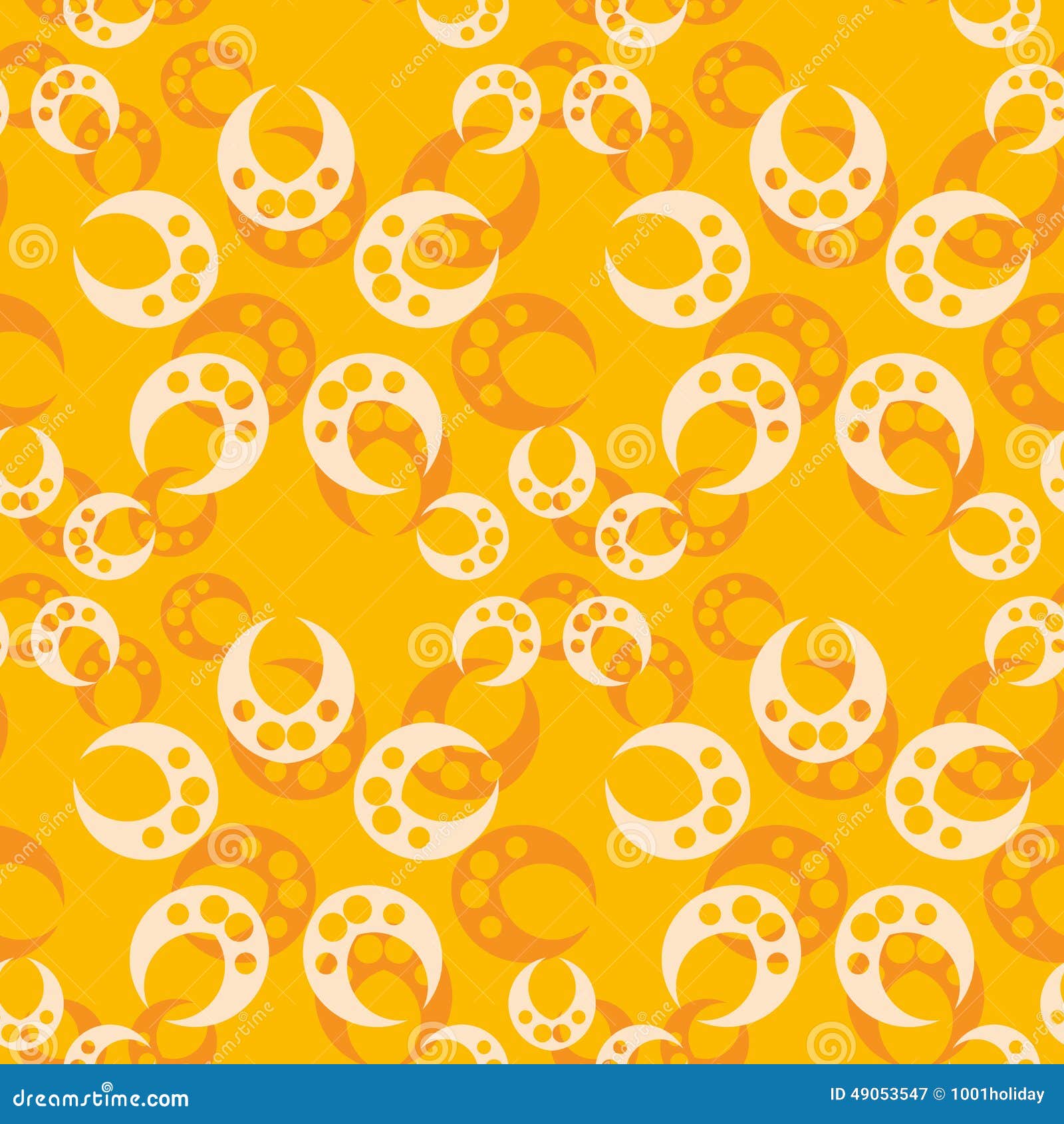 Abstract Orange Seamless Pattern Stock Vector - Illustration of circle ...