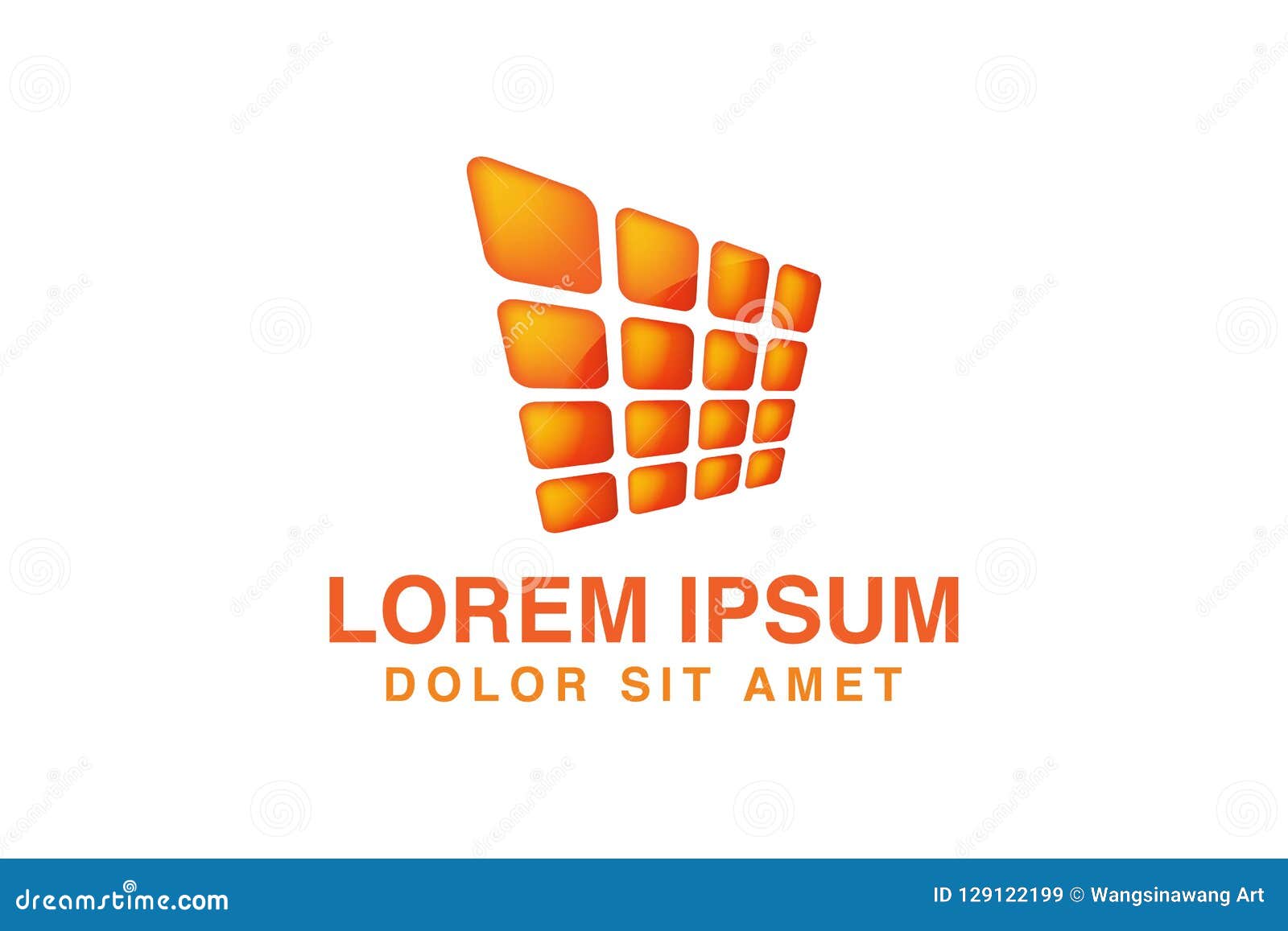 Abstract Orange Solar Panel Logo. Stock Vector - Illustration of ...