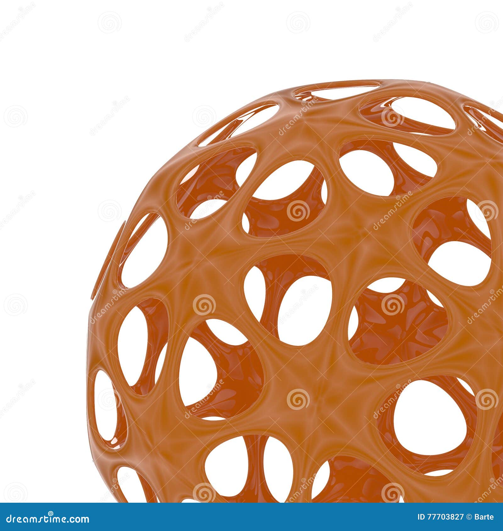Abstract Orange Sphere, 3d Image Stock Illustration - Illustration of ...