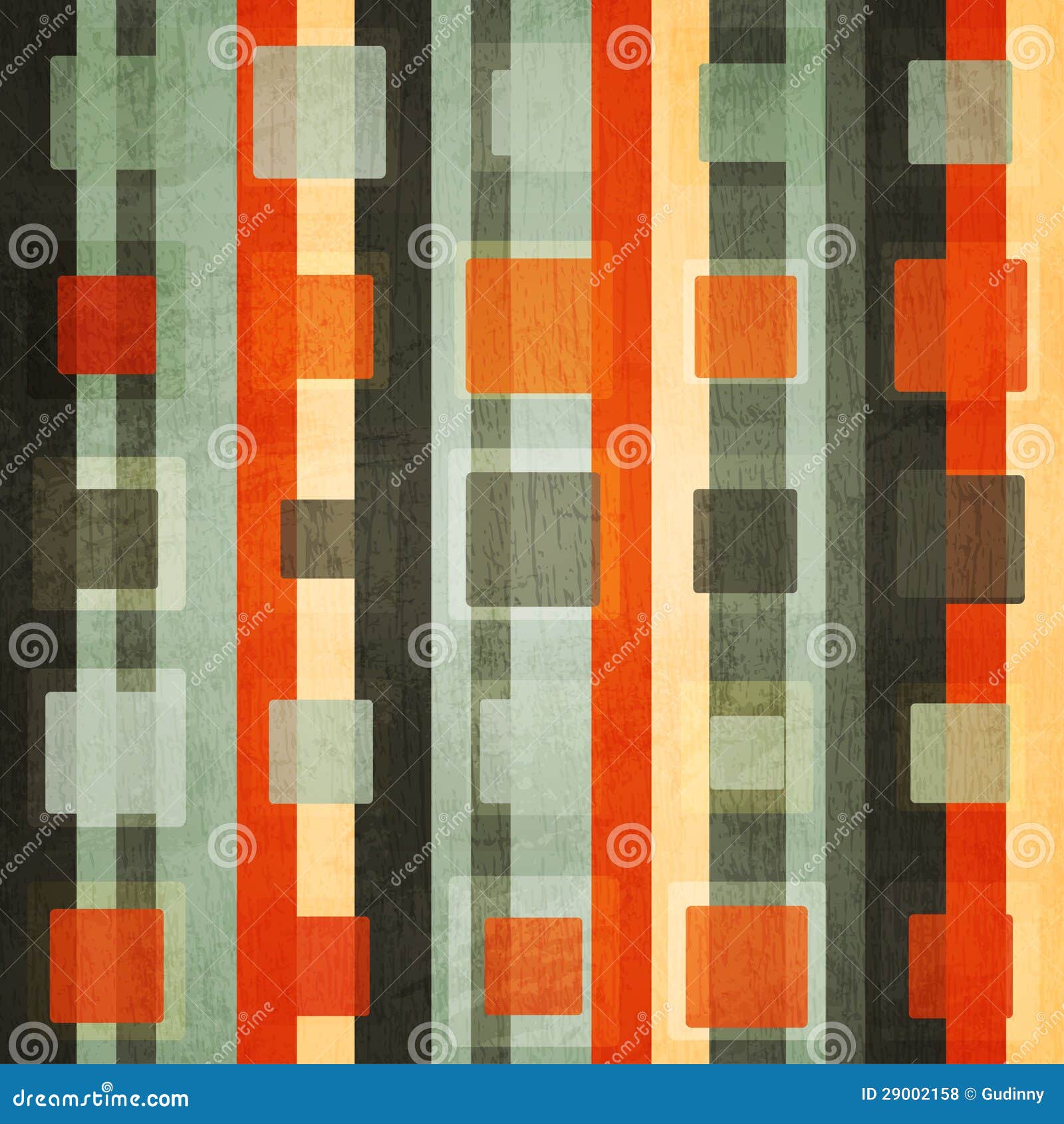 Abstract Orange Square Seamless with Grunge Effect Stock Vector ...