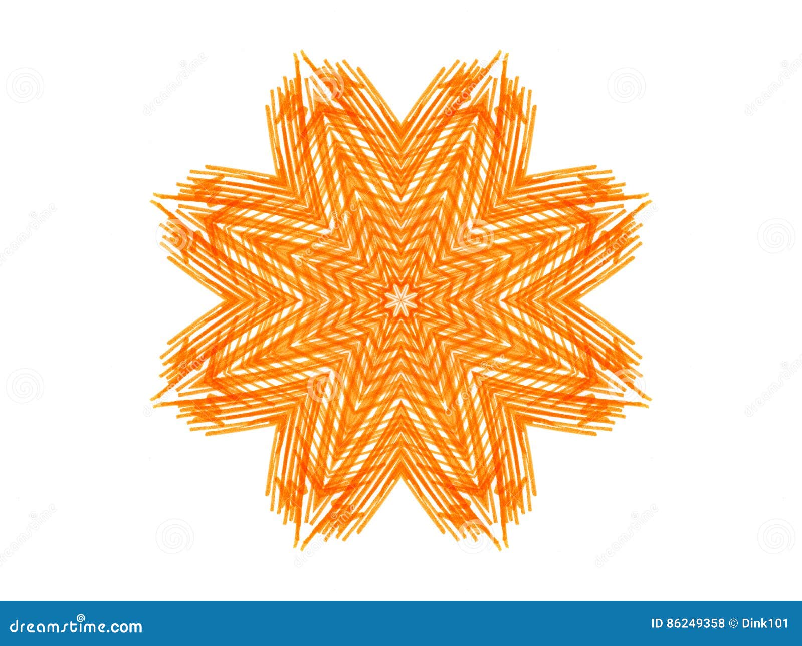 Abstract orange star shape stock illustration. Illustration of ...