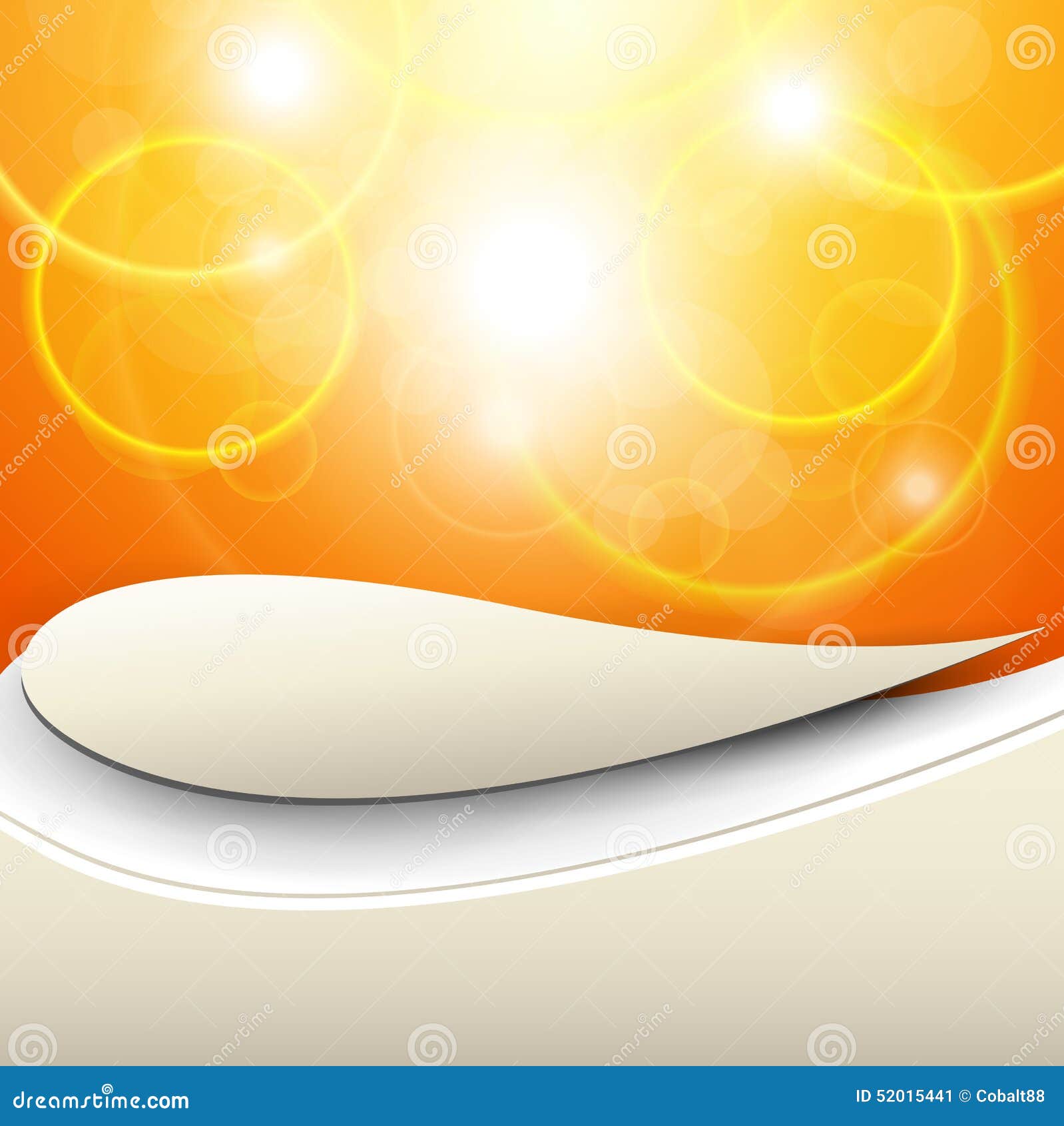 Abstract Orange Sunny Background Stock Vector - Illustration of card ...