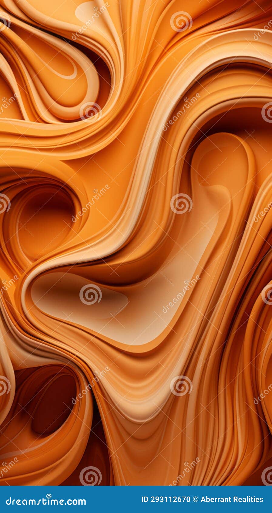Abstract Orange Swirls on a Black Background Stock Illustration ...