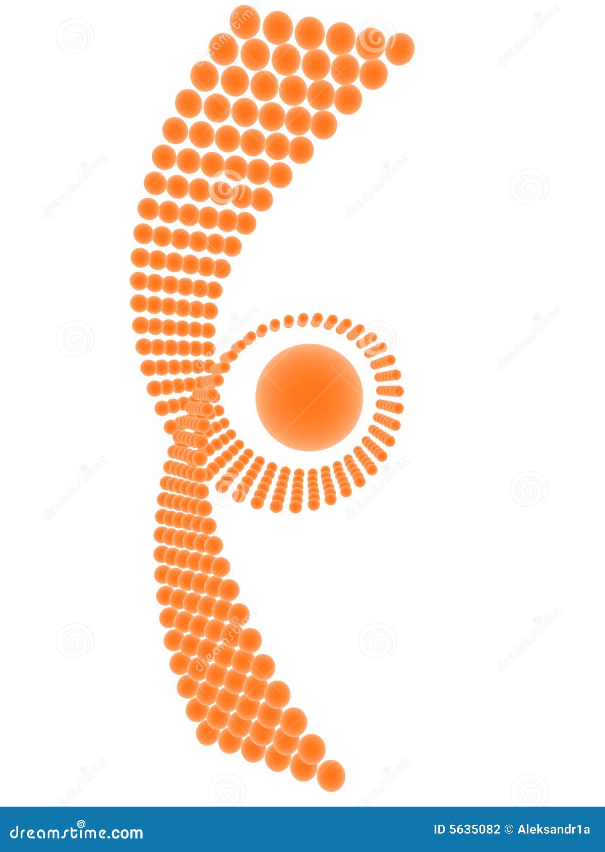Abstract orange symbol stock illustration. Illustration of spheres ...