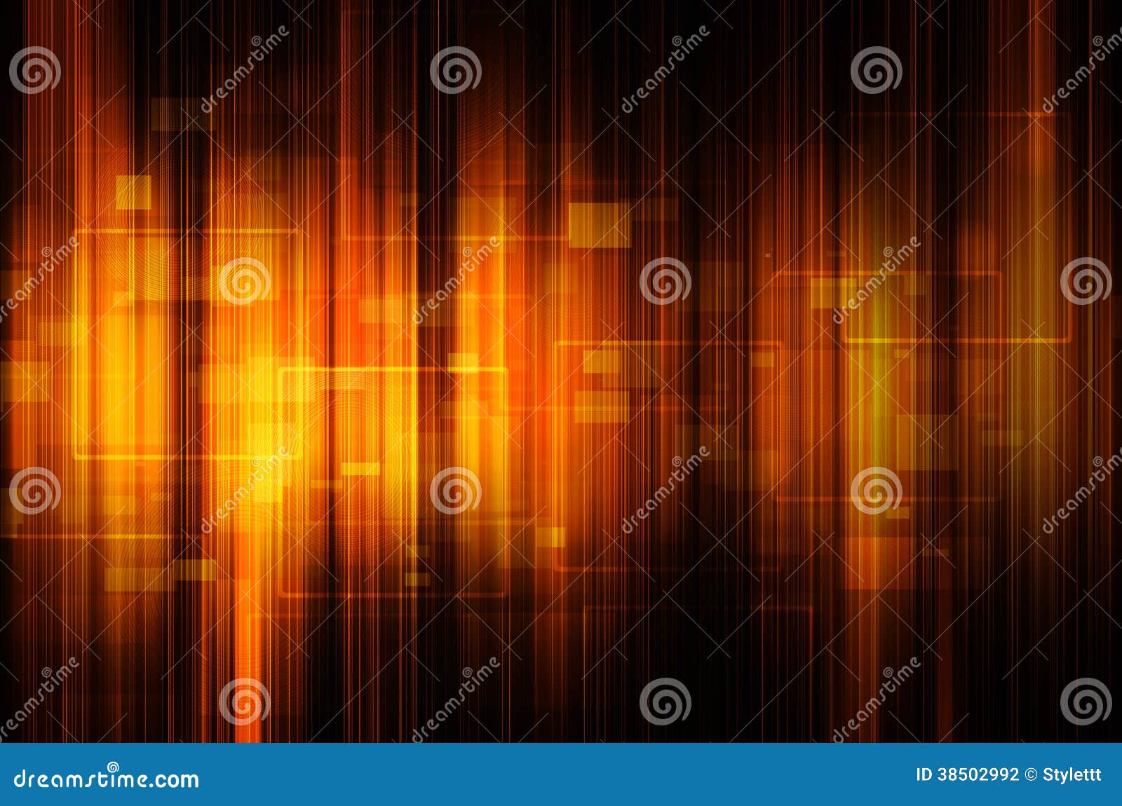 Abstract Orange Tech Background Stock Illustration - Illustration of ...