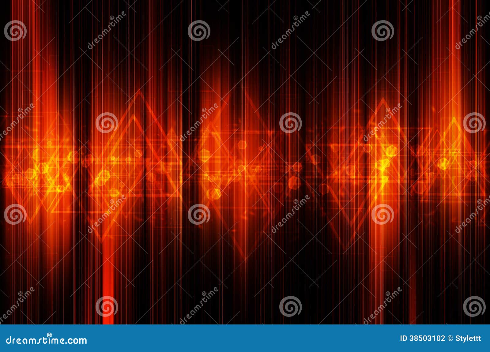 Abstract Orange Tech Background Stock Illustration - Illustration of ...