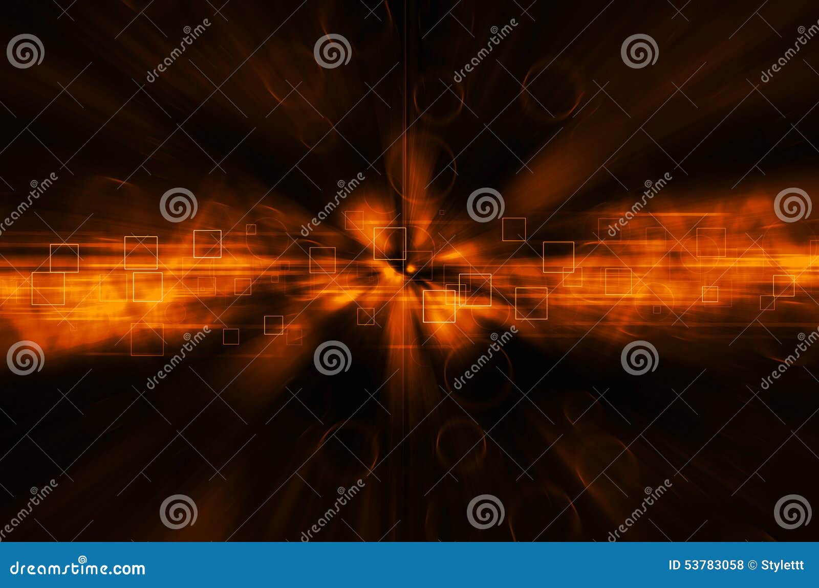Abstract Orange Technology Background Stock Illustration - Illustration ...