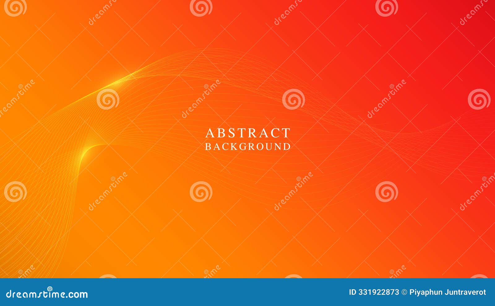 Abstract Orange Tone Design with Curves and Light Patterns Stock ...