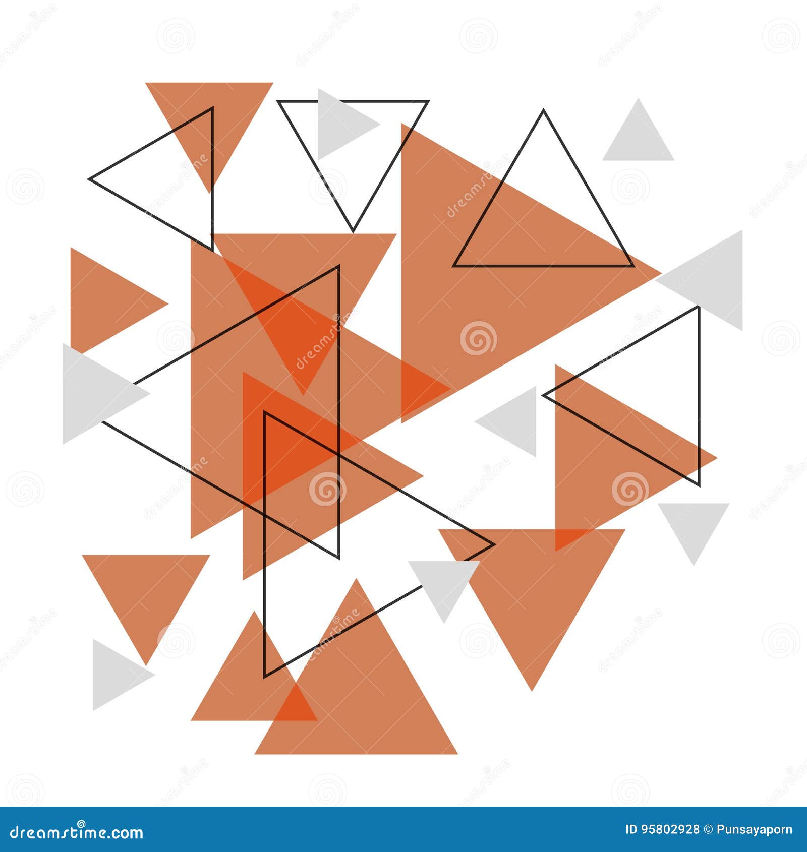 Abstract Orange Triangle Banner Background Stock Vector - Illustration ...