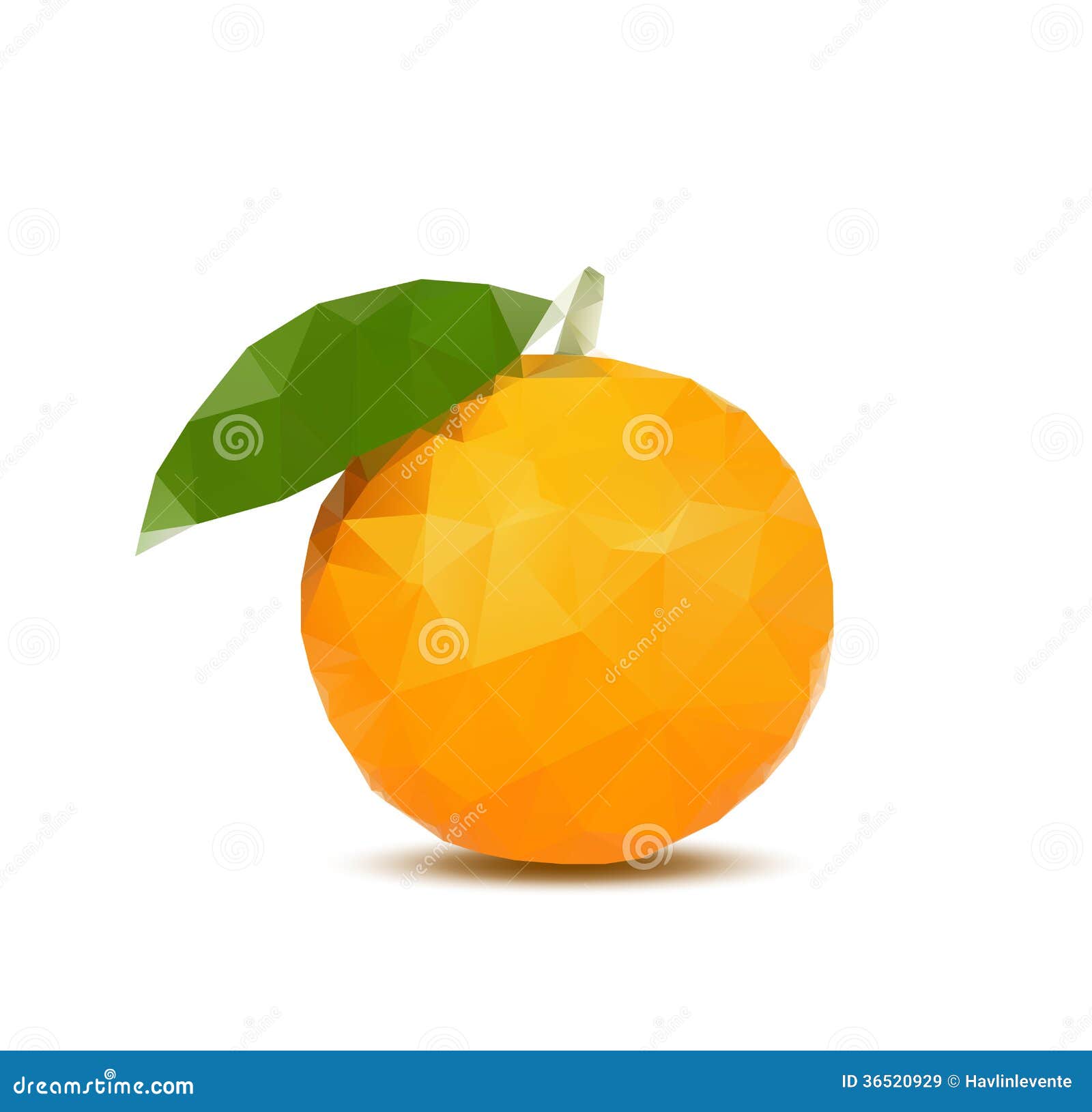 Abstract Orange with Triangle Style Stock Illustration - Illustration ...