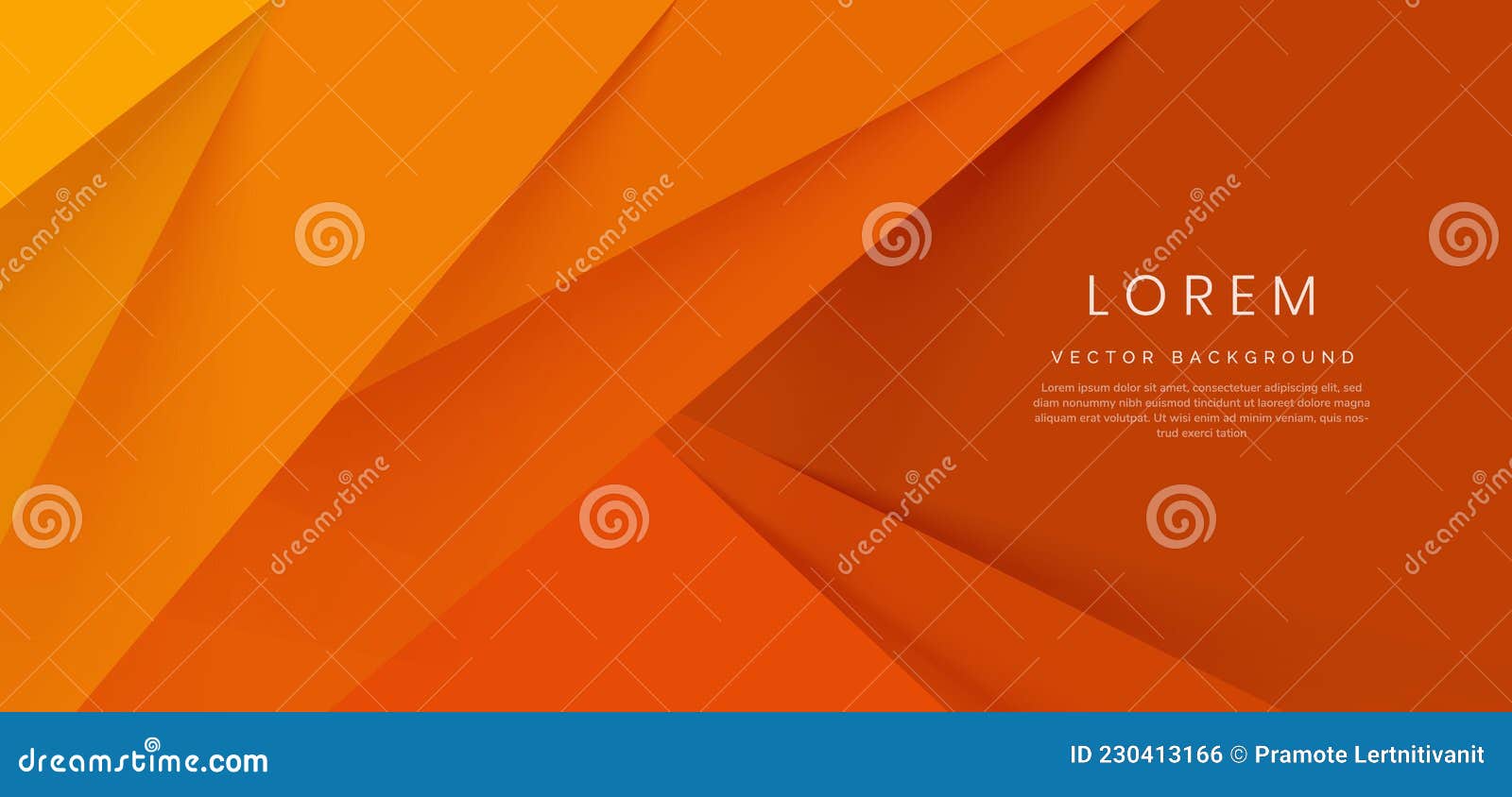 Abstract Orange Triangles Layers Background. Minimal Style Stock Vector ...