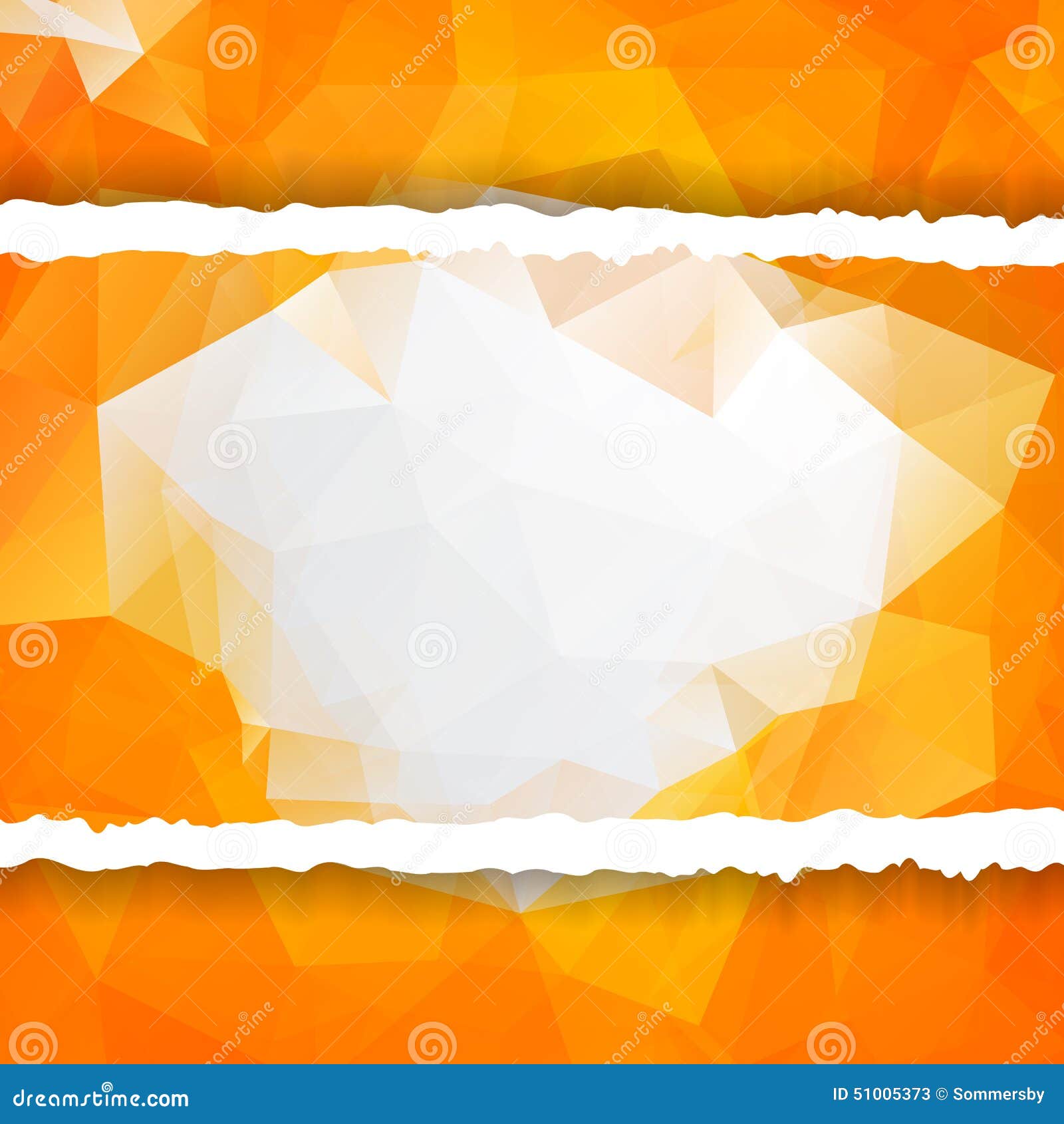 Abstract Orange Triangular Polygonal Torn Paper Stock Vector ...