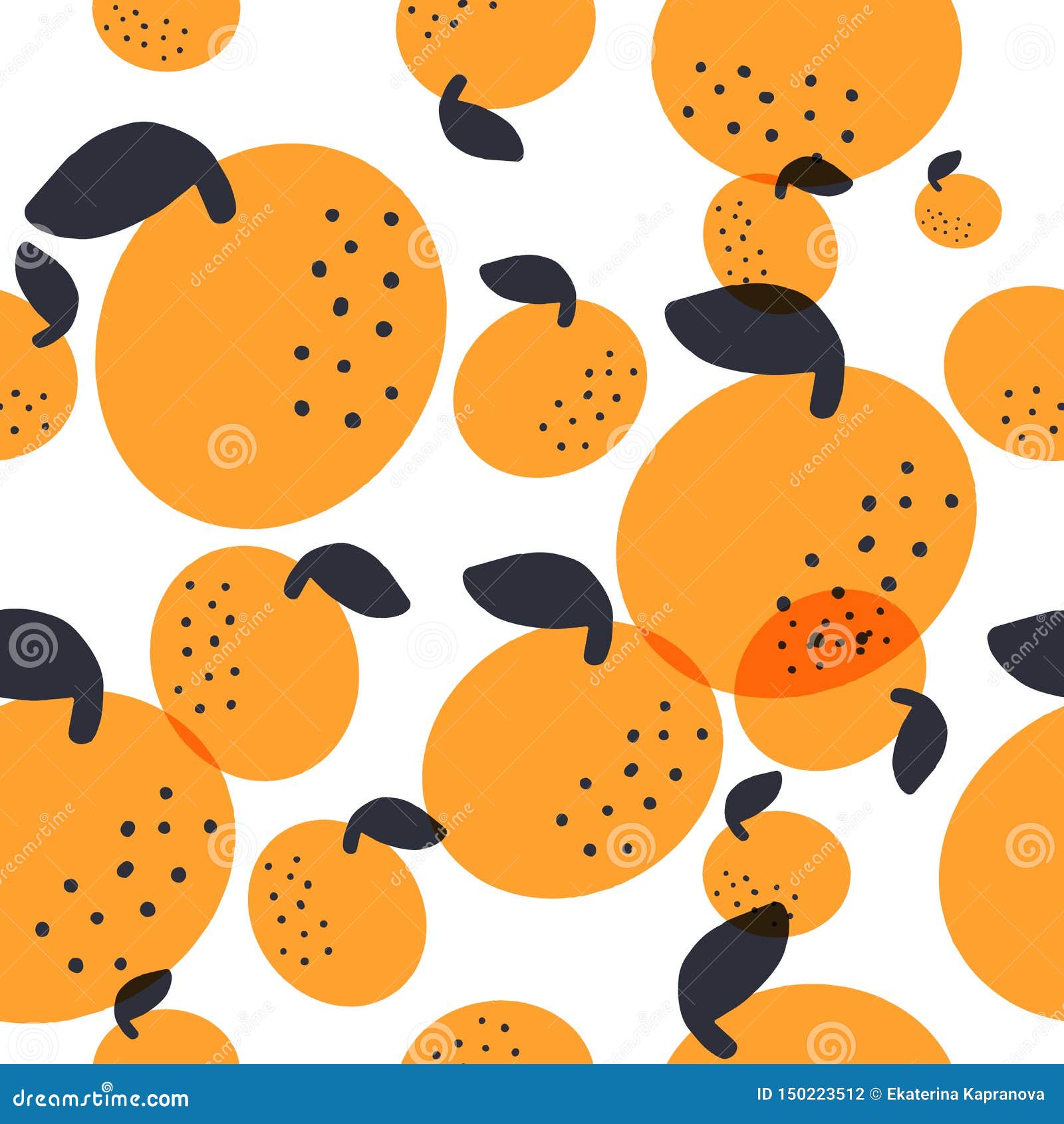Abstract Orange Vector Seamless Pattern. Vector Illustration. Stock ...