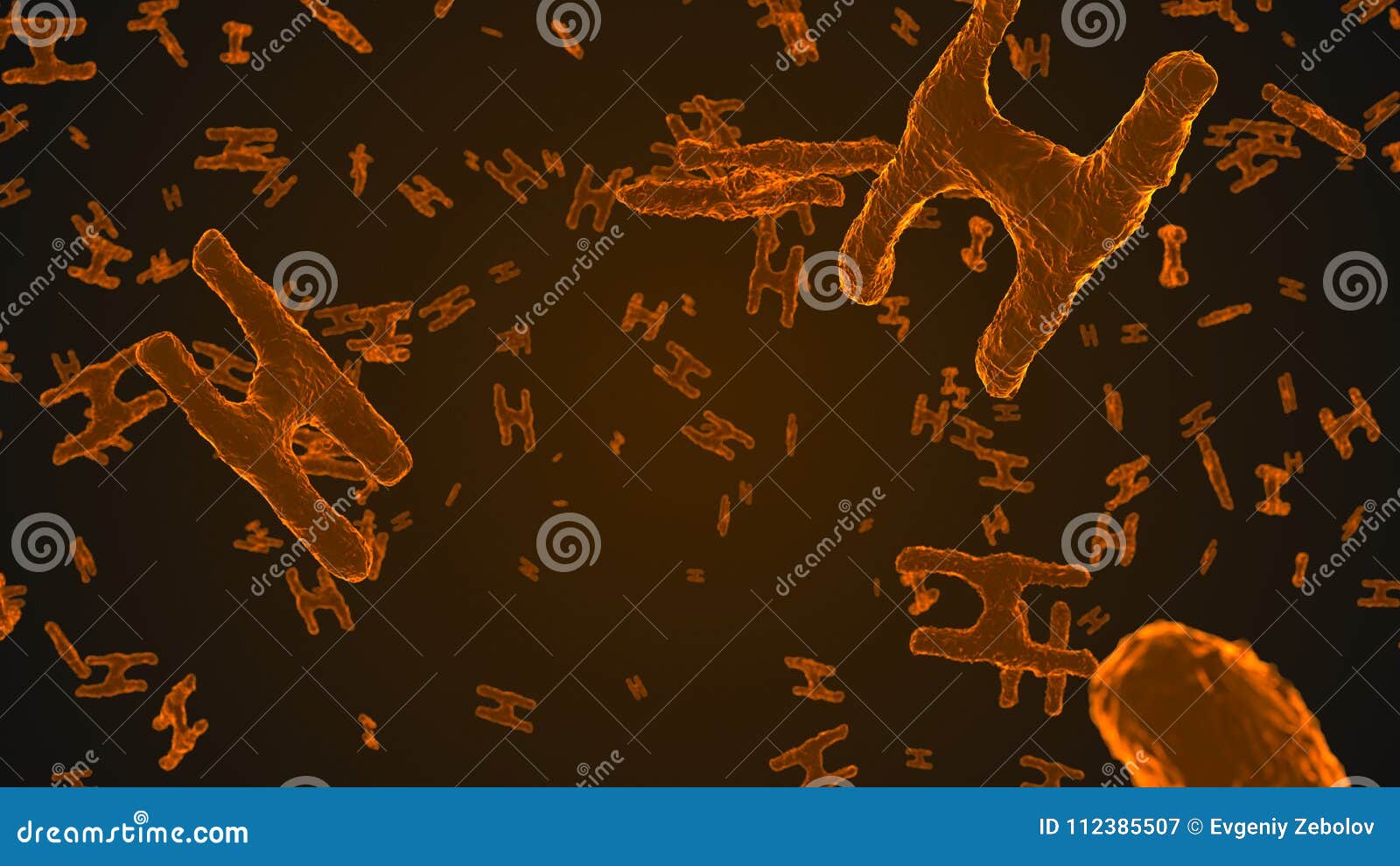 Abstract Orange Virus Cells Under Microscope Stock Illustration ...