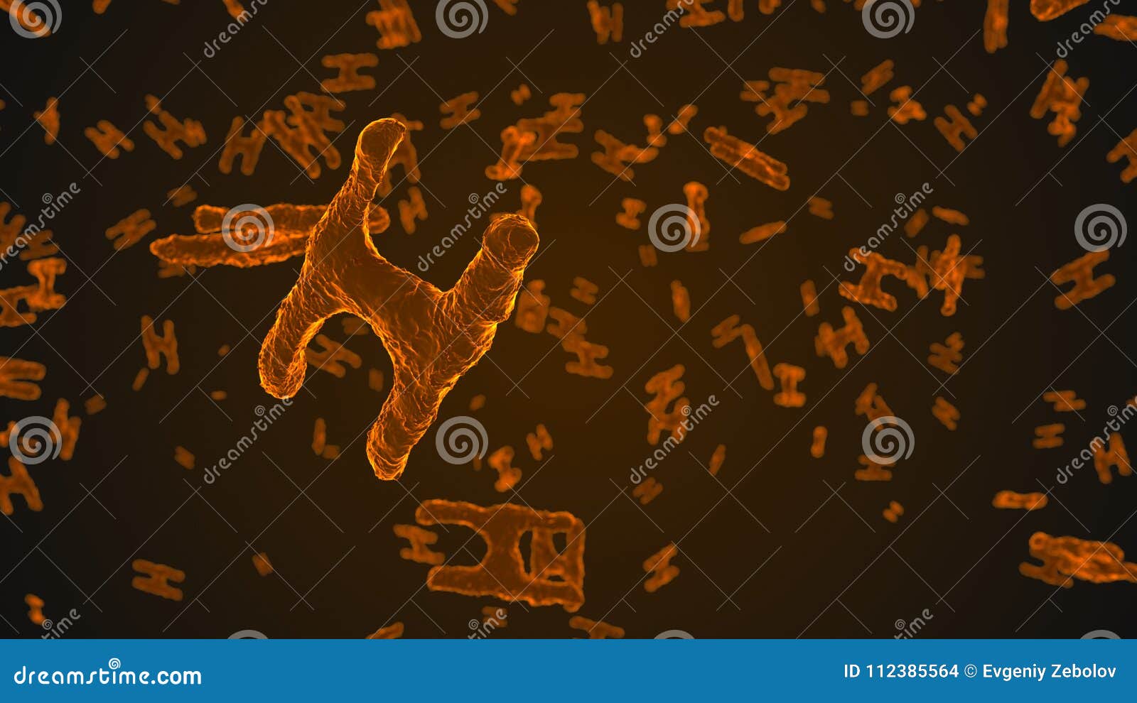 Abstract Orange Virus Cells Under Microscope Stock Illustration ...
