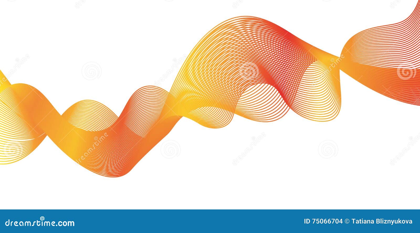 Abstract orange wave. stock illustration. Illustration of modern - 75066704