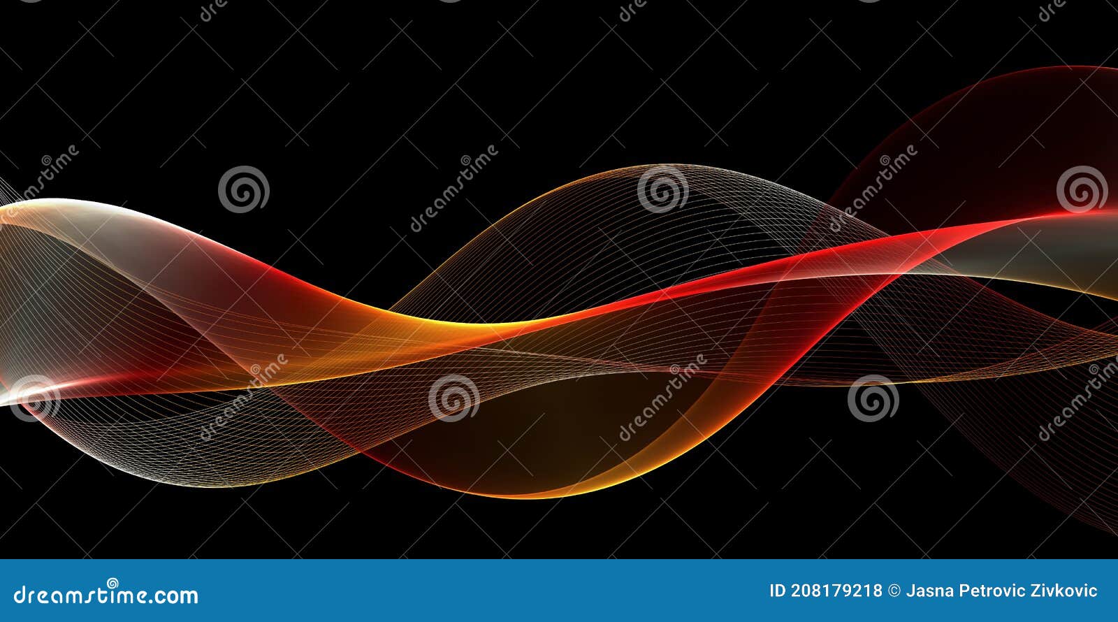 Abstract Orange Waves Background. Template Design Stock Illustration ...