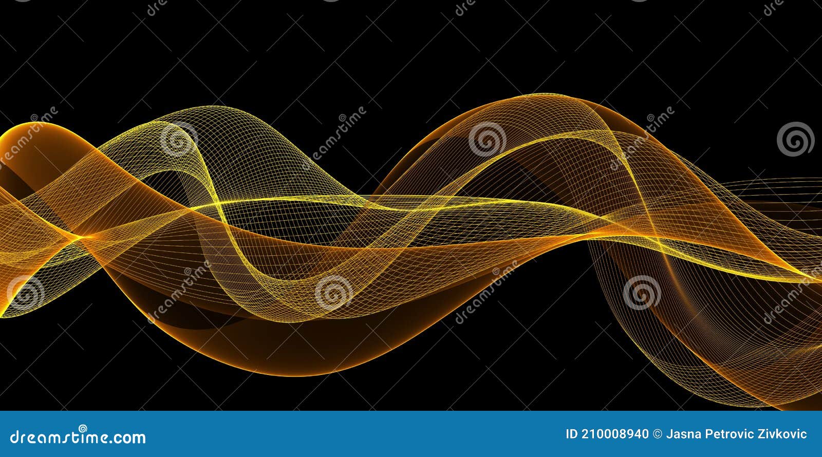 Abstract Orange Waves Background. Template Design Stock Illustration ...