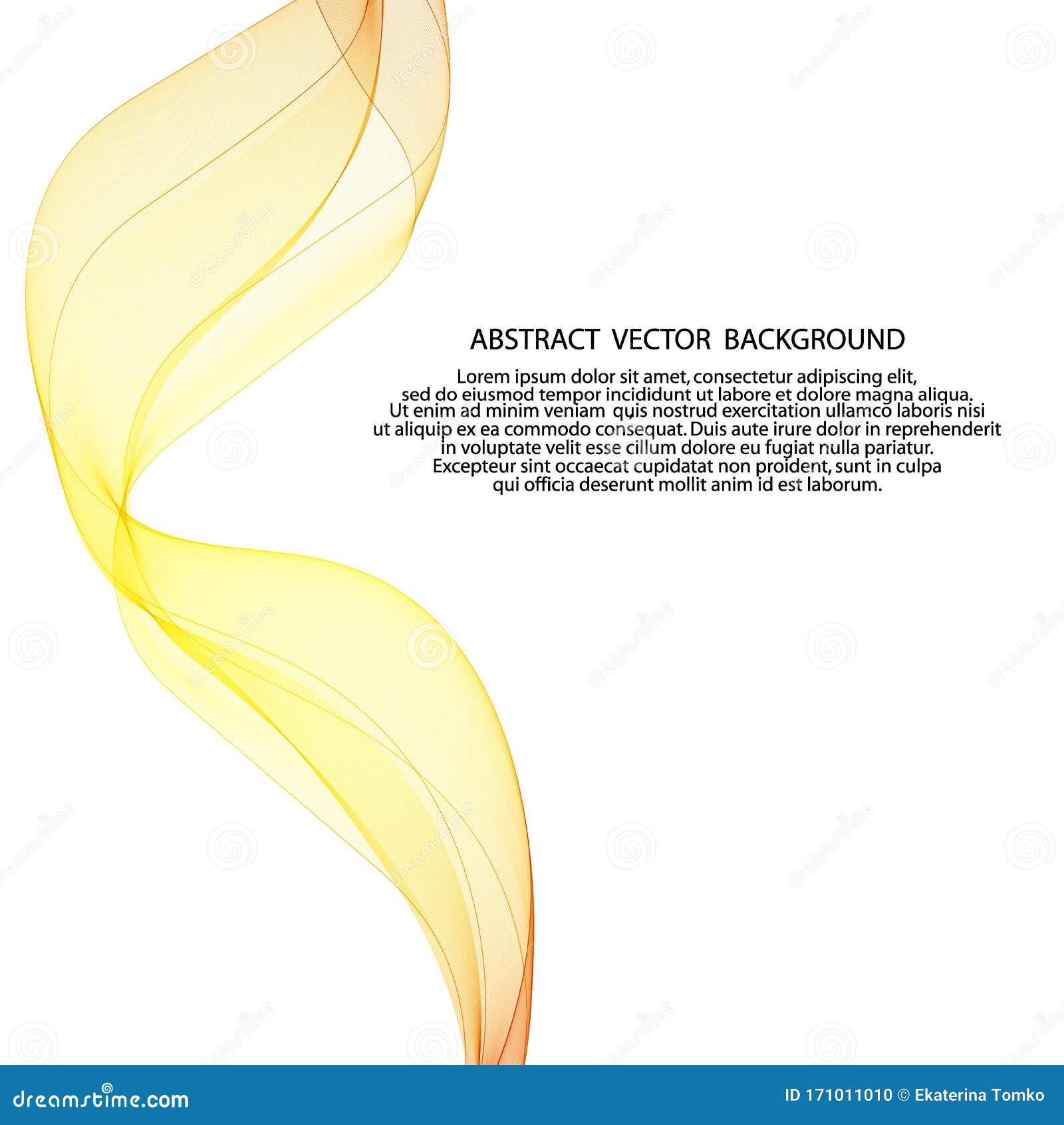 Abstract Orange Waves - Data Stream Concept. Vector Illustration Stock ...