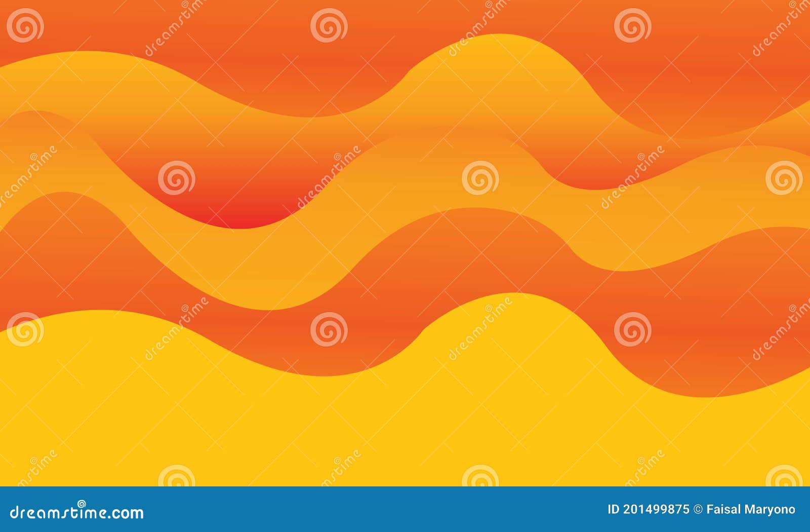 Abstract Orange Wavy Background with Gradient Composition Stock Vector ...