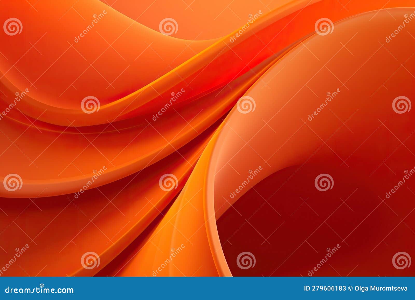 Abstract Orange Background with Wavy Swirl Lines and Some Waves ...