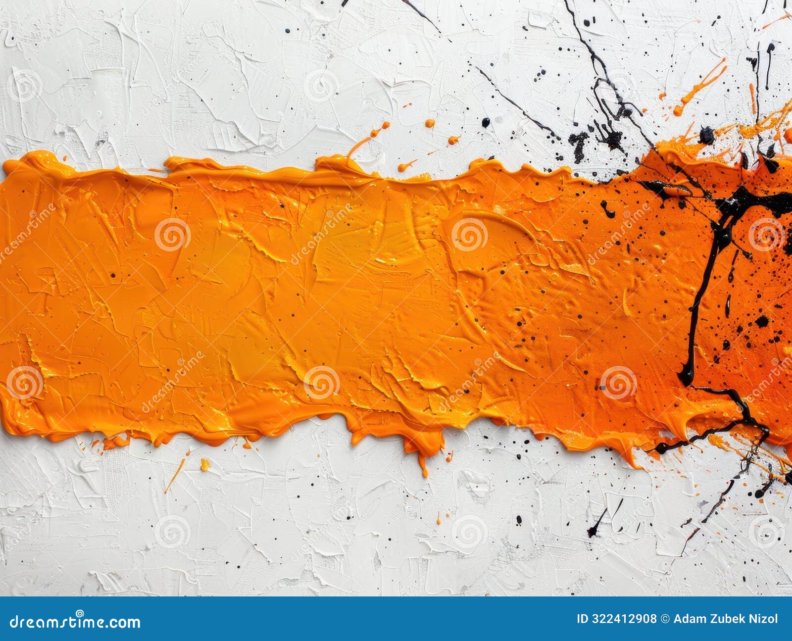 Abstract Orange and White Paint Splatter Background Stock Illustration ...
