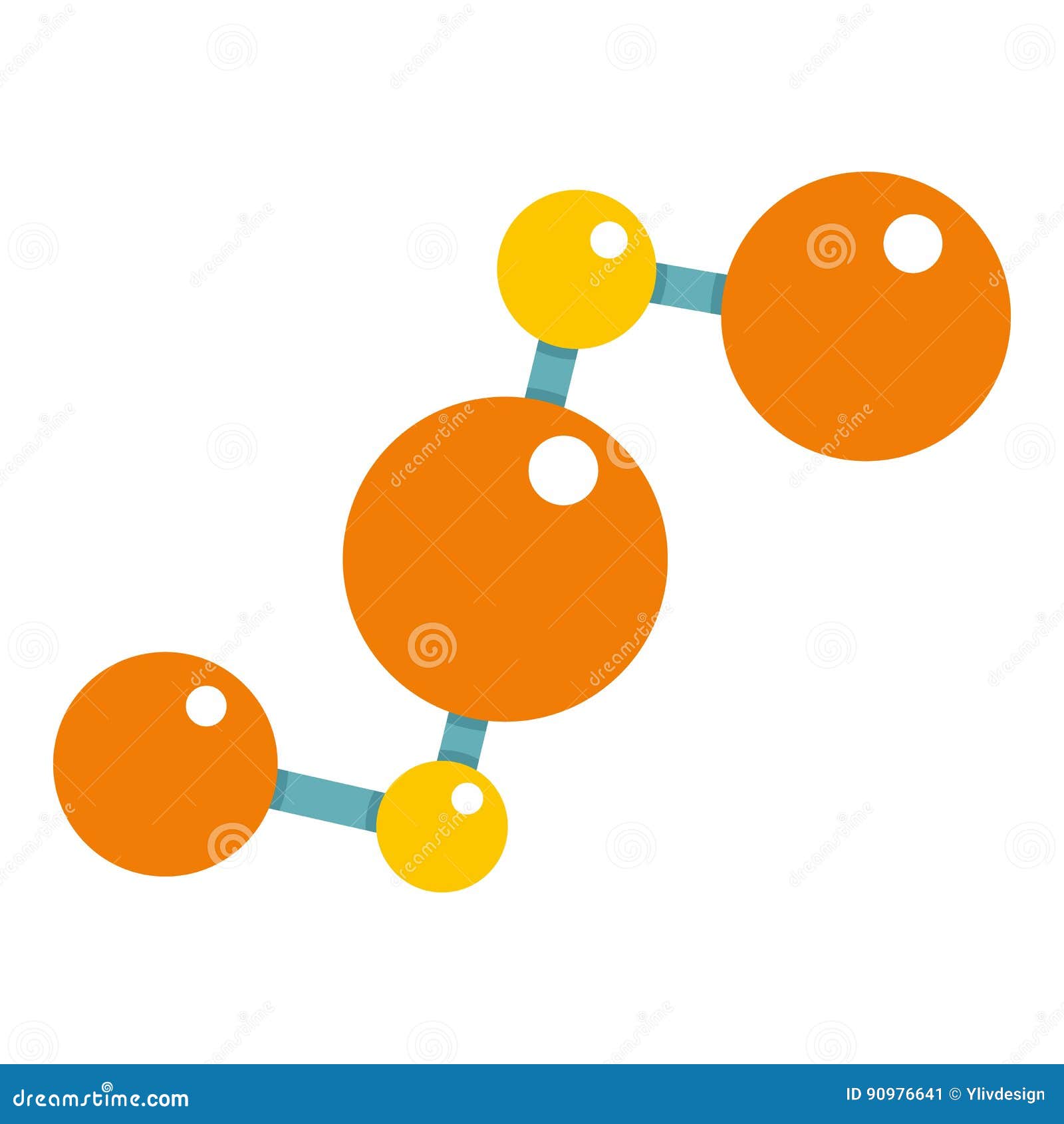 Abstract Orange and Yellow Molecules Icon Stock Vector - Illustration ...