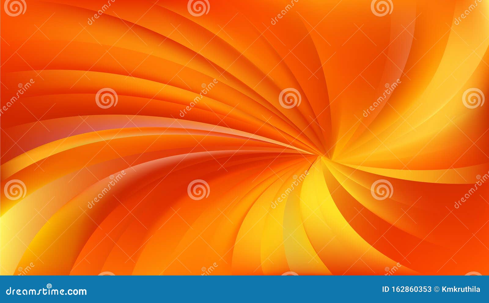 Abstract Orange and Yellow Radial Spiral Rays Background Graphic Stock ...
