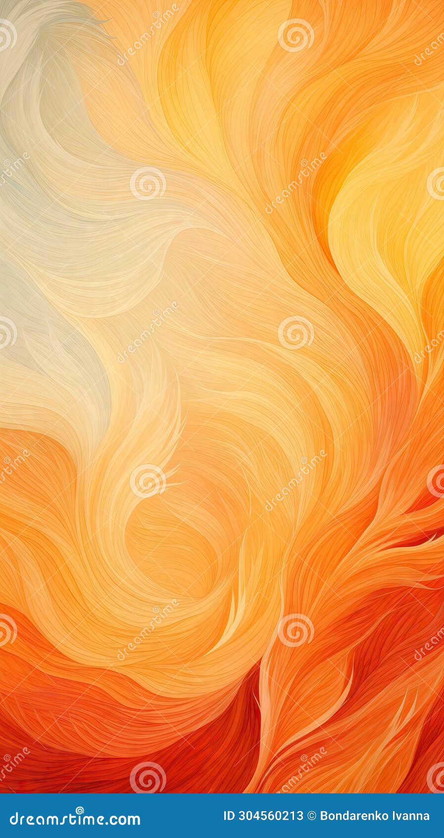 Abstract Orange and Yellow Wavy Color Background Stock Illustration ...