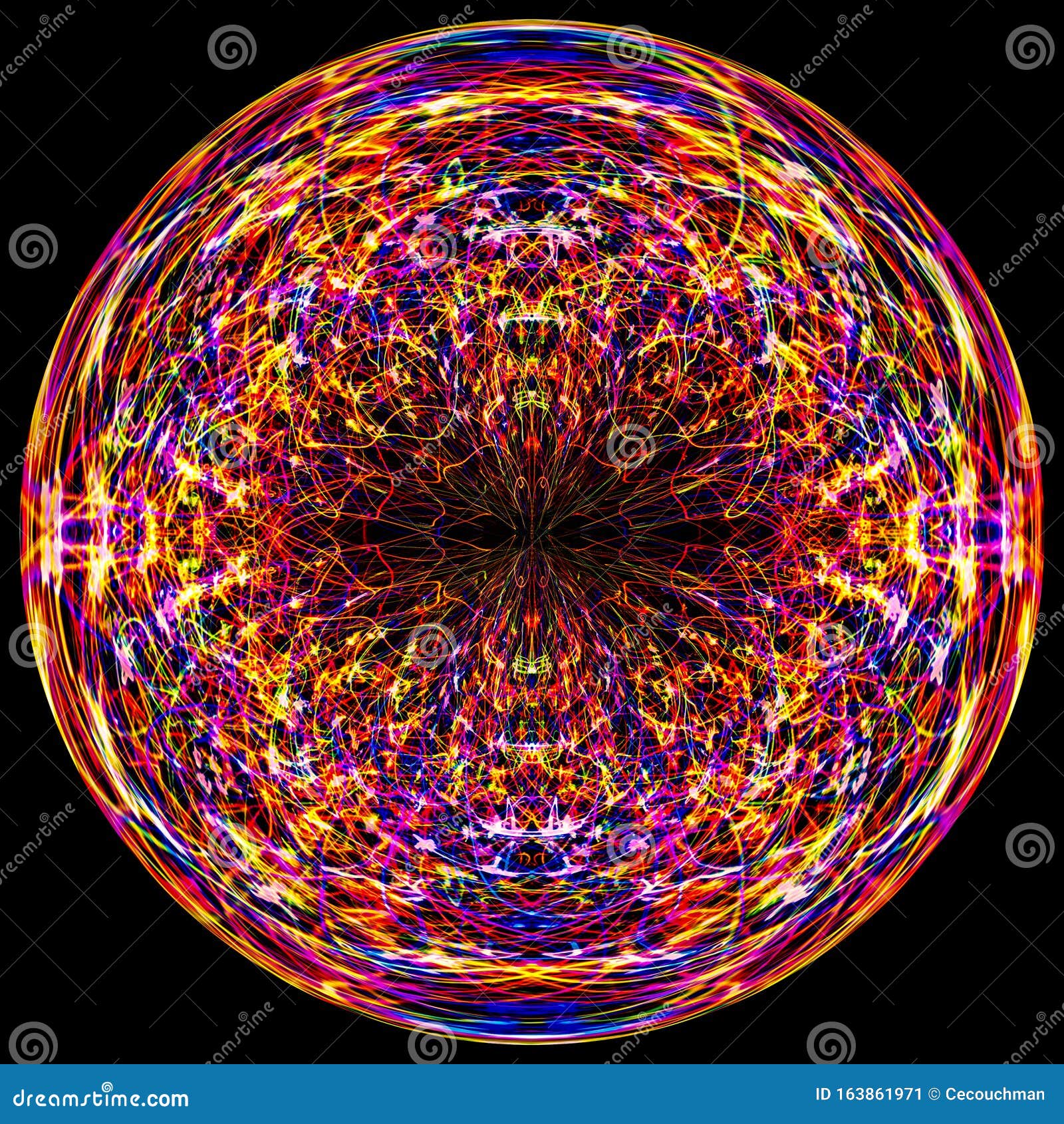 Abstract Orb: Holiday Lights 1 Stock Image - Image of digital ...