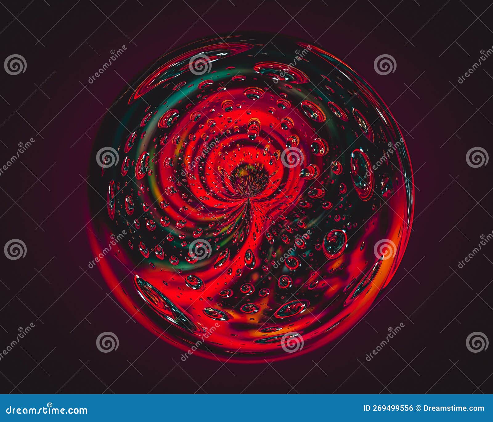 Abstract Orb with Water Drops Stock Photo - Image of orange, abstract ...