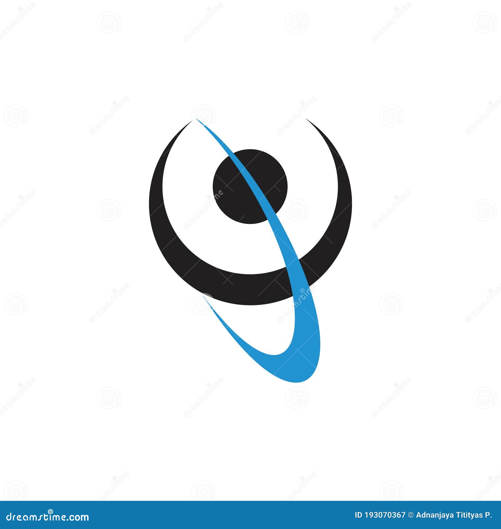 Abstract Orbital Planet Geometric Logo Vector Stock Vector ...