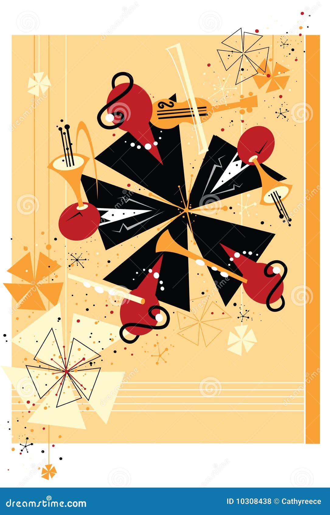 Abstract orchestra stock vector. Illustration of musical - 10308438