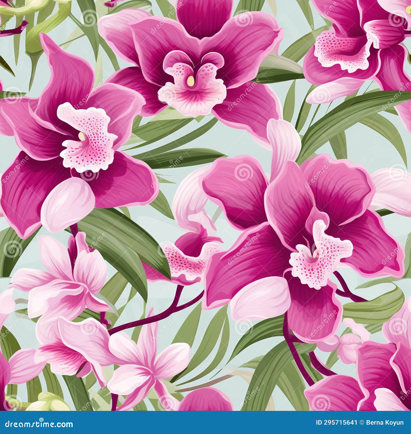 Abstract Orchid Pattern for Zentangle Design Stock Illustration ...