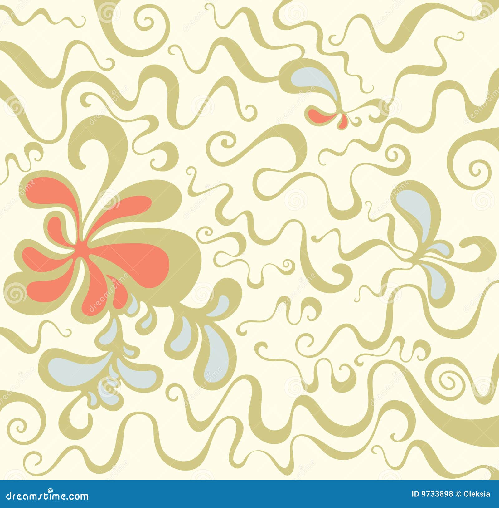 Abstract Organic Background Stock Illustration - Illustration of flower ...