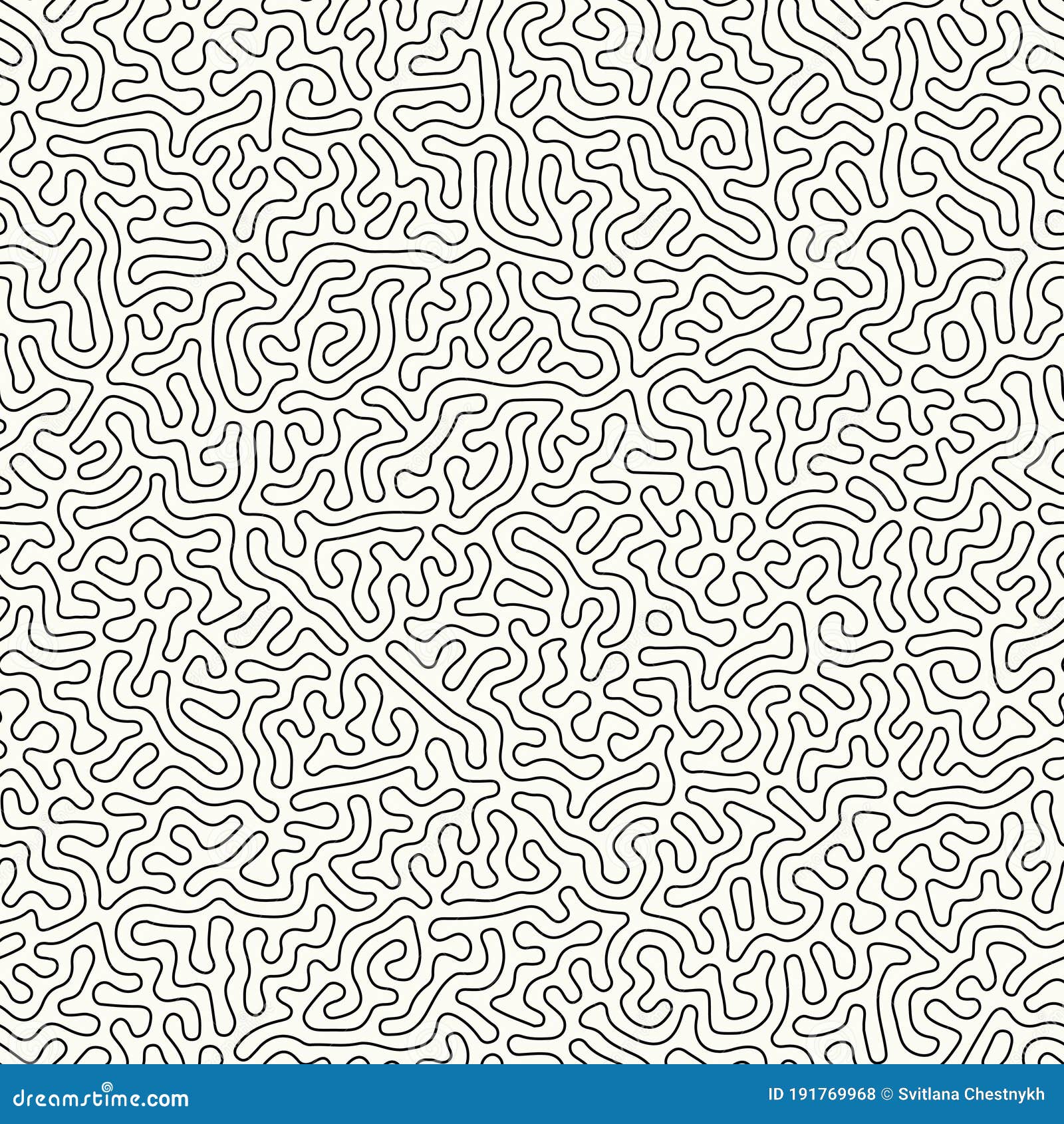 Abstract Organic Background, Natural Maze Labyrinth, Reaction Diffusion ...