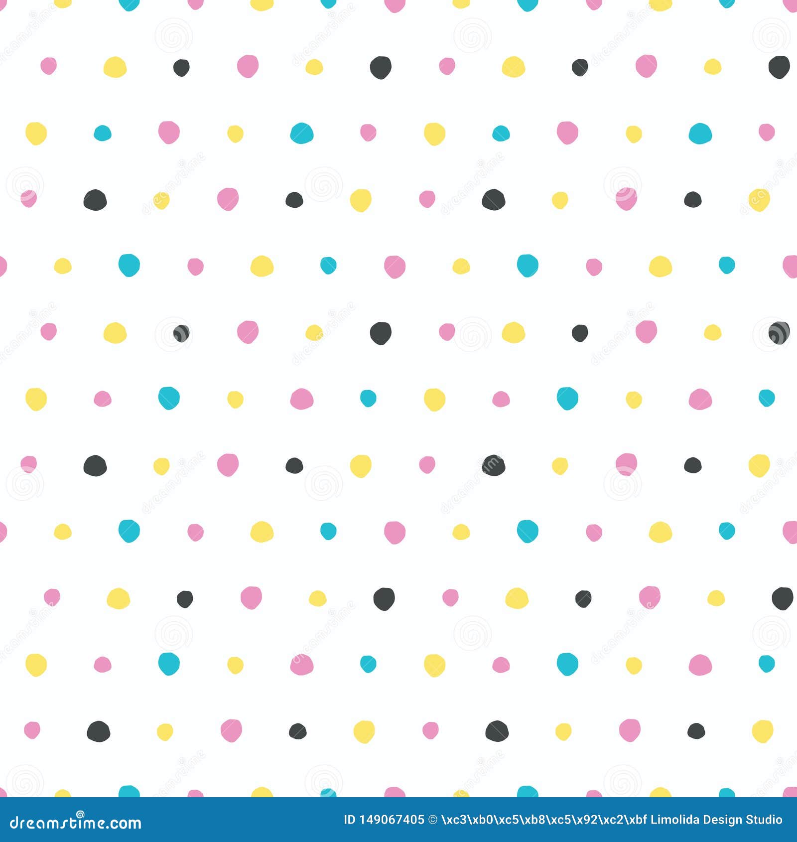 Abstract Organic Cut Dotty Circles. Vector Pattern Seamless Background ...