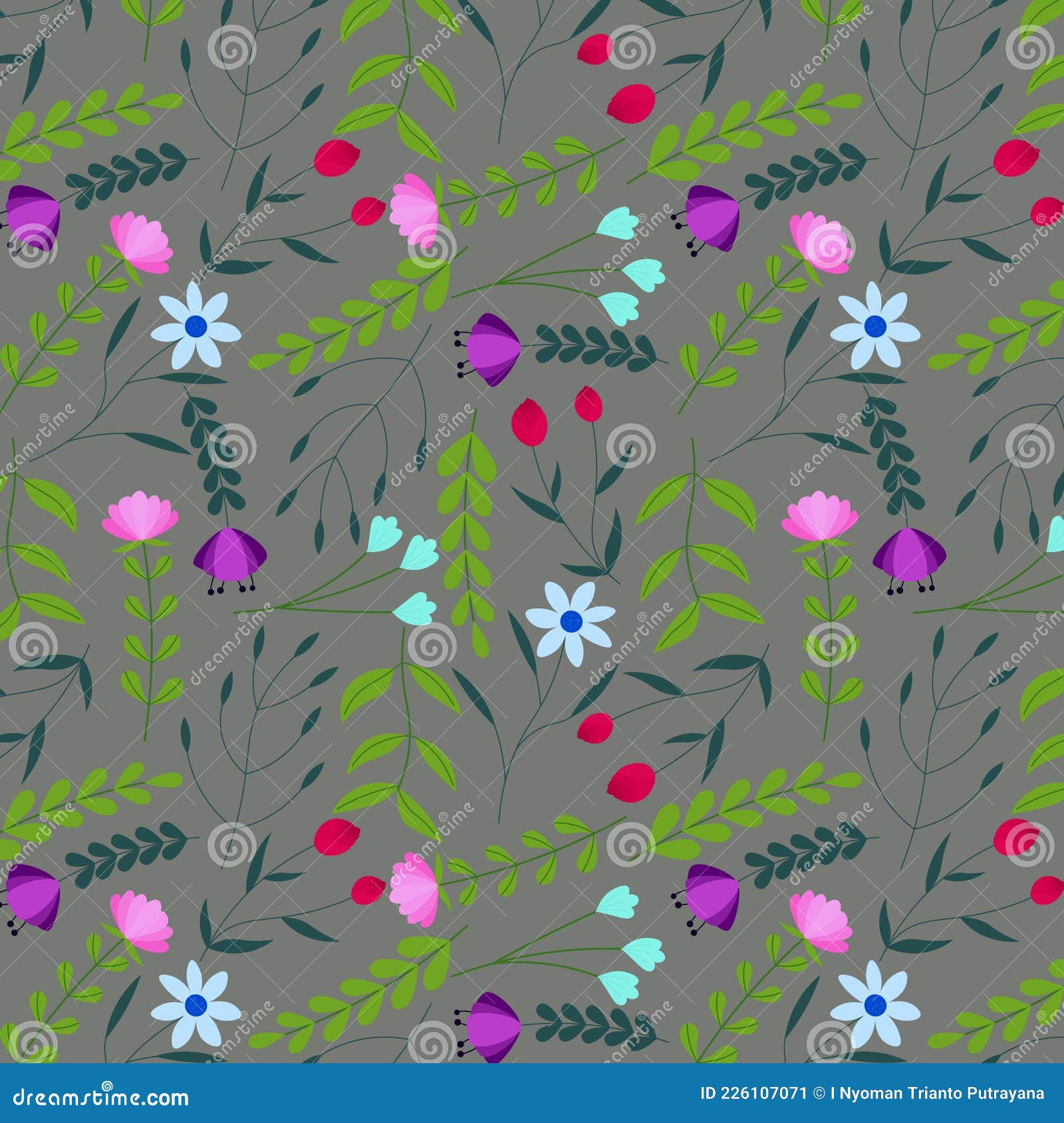 Abstract Organic Floral Pattern Background. Vector Stock Vector ...