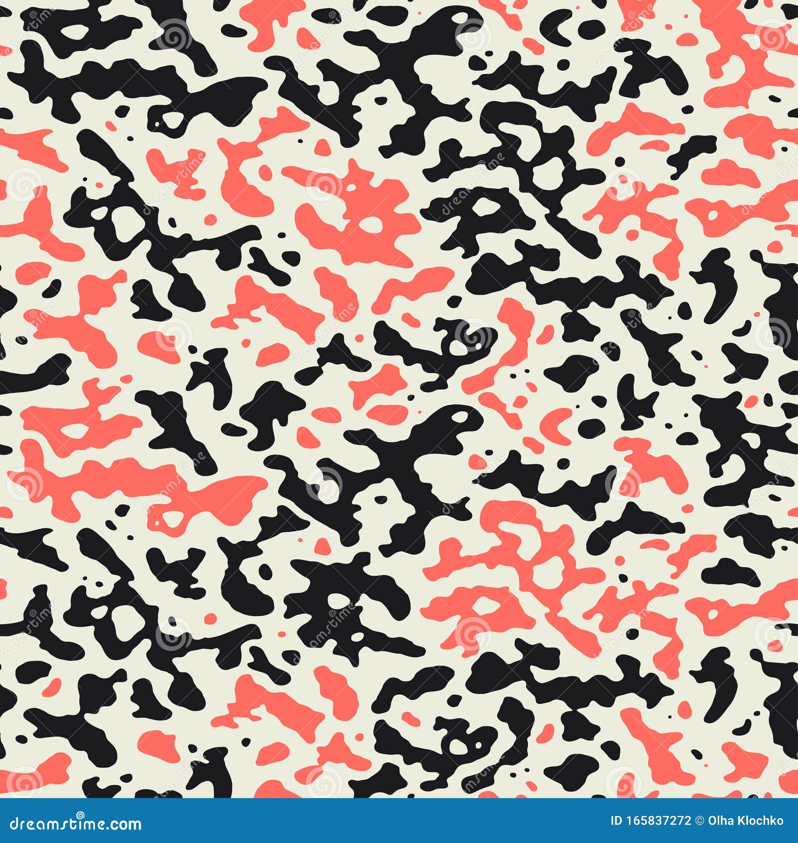 Seamless Reaction Diffusion Or Turing Pattern Vector Design Caused By ...