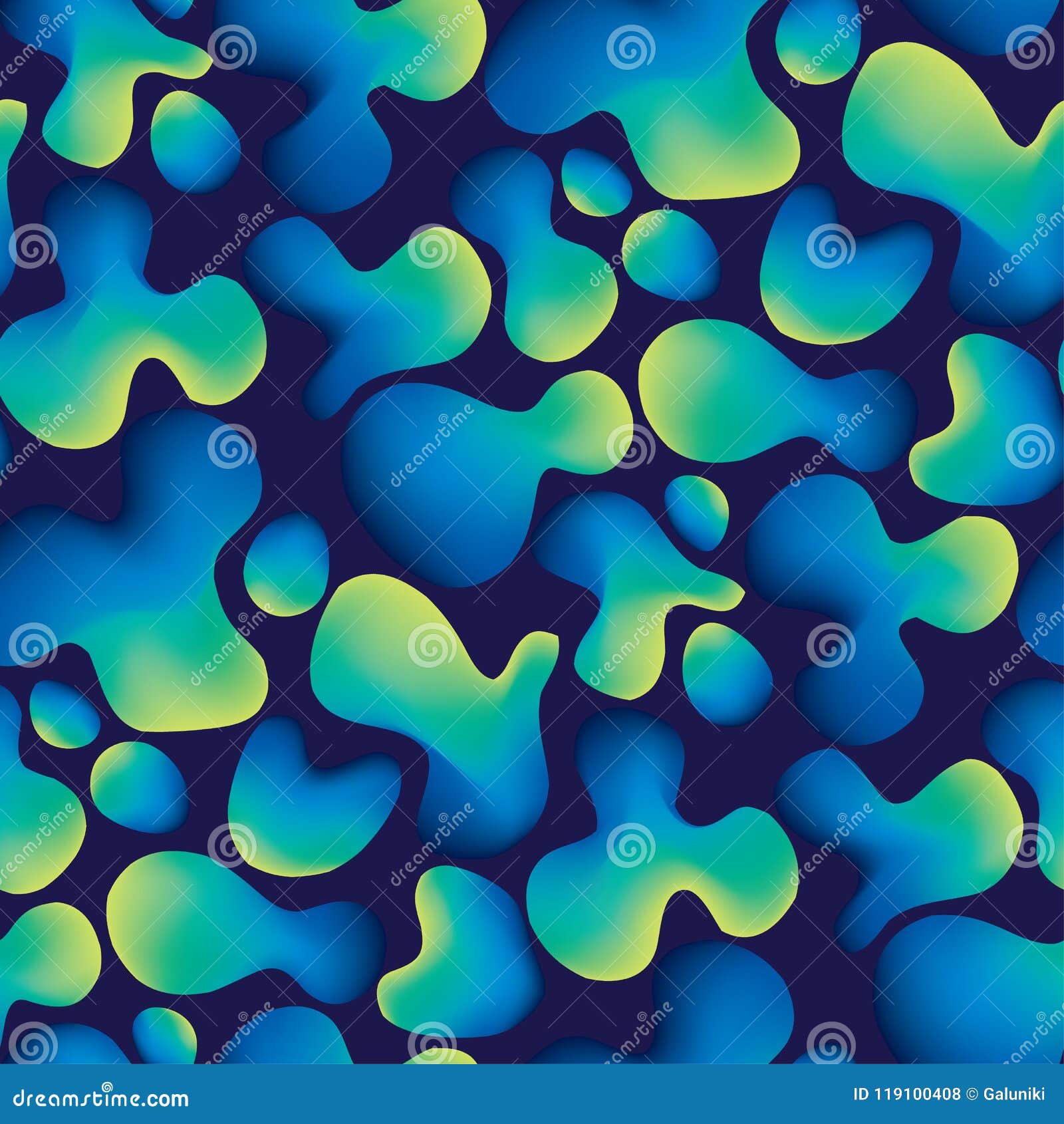 Abstract Organic Liquid Vector Seamless Pattern. Stock Vector ...