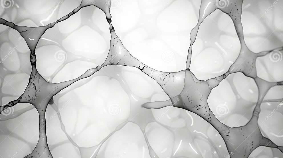 Abstract Organic Network Pattern in Black and White, Resembling a ...