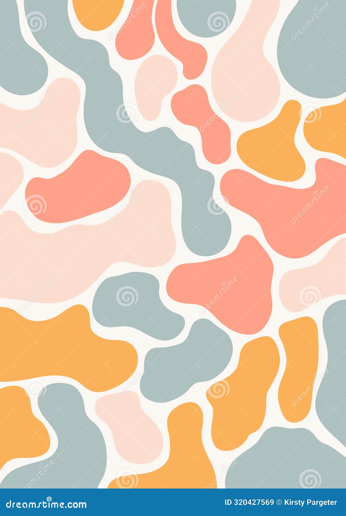 Abstract Organic Pattern Design Background in Pastel Colours Stock ...