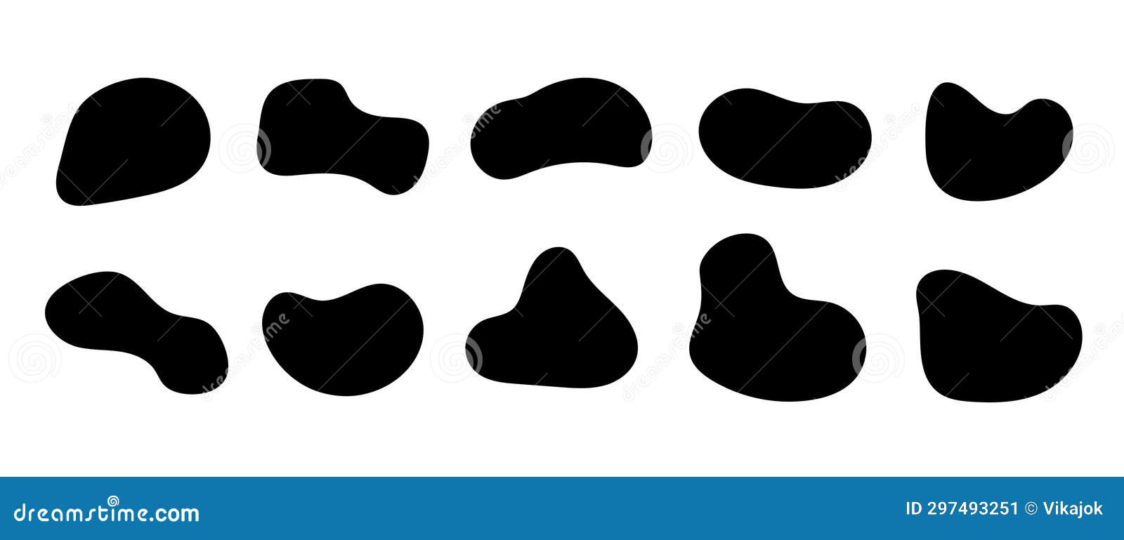 Abstract Organic Shapes Collection. Irregular Liquid Forms Set Stock ...