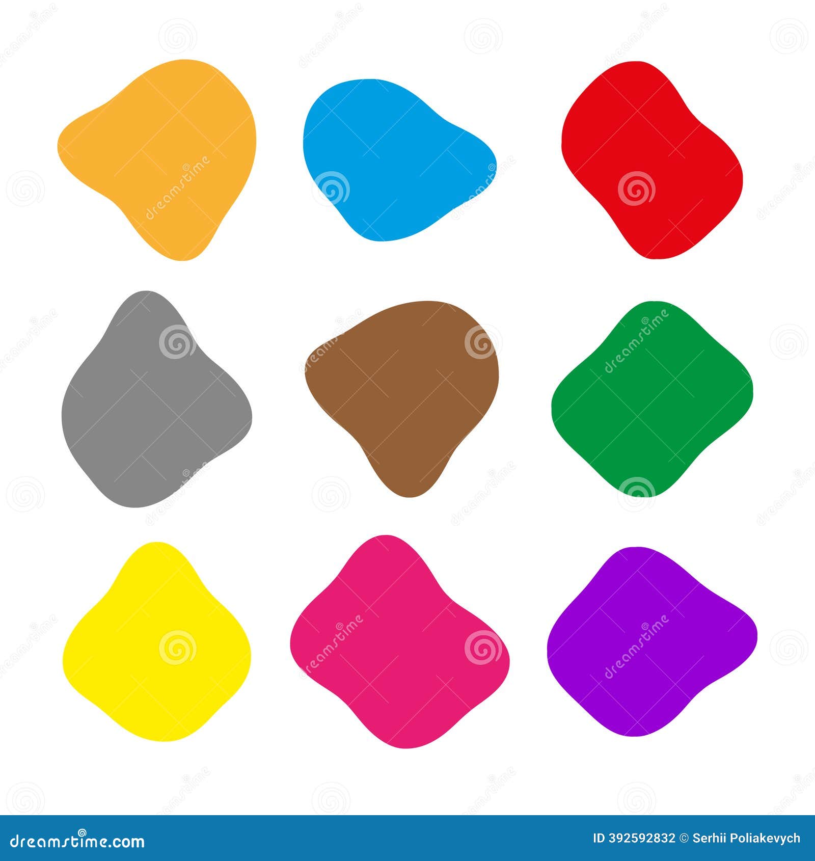 Colorful Blob Colors Isolated On White Background, Primary Colors For ...